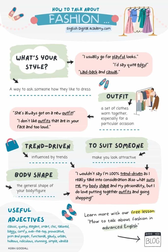 How to talk about fashion in advanced English