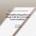 Learn Paraphrasing to Speak English Fluently and Confidently